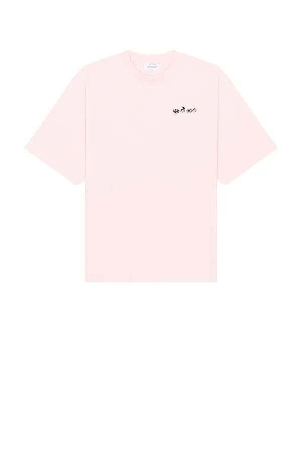 Off-White Flower Arrow Skate T-Shirt In Pink In Chalk Pink - 30